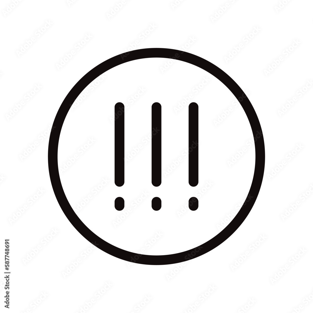 Exclamation point vector icon. Hand drawn exclamation point flat sign ...