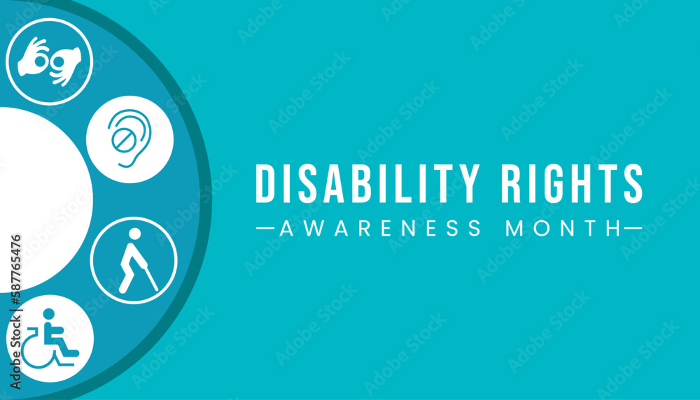 Disability Rights awareness month design poster , banner, background ...