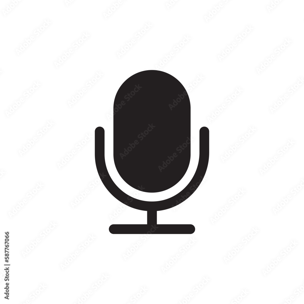Mic vector icon. Microphone vector icon. Mic flat sign design. Karaoke ...