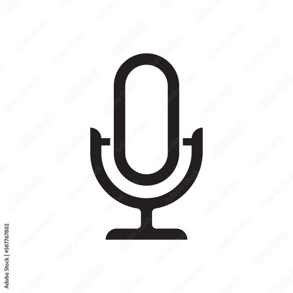 Mic vector icon. Microphone vector icon. Mic flat sign design. Karaoke ...