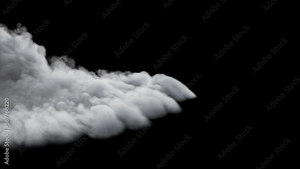 Rolling fog - Dry Ice - Smoke Machine - Ground fog - isolated on black ...