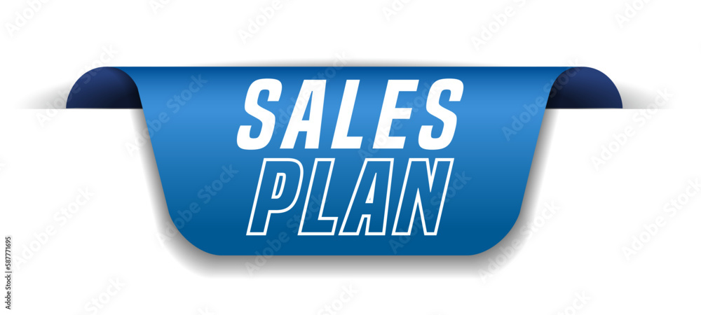 Colorful vector flat design banner sales plan. This sign is well ...