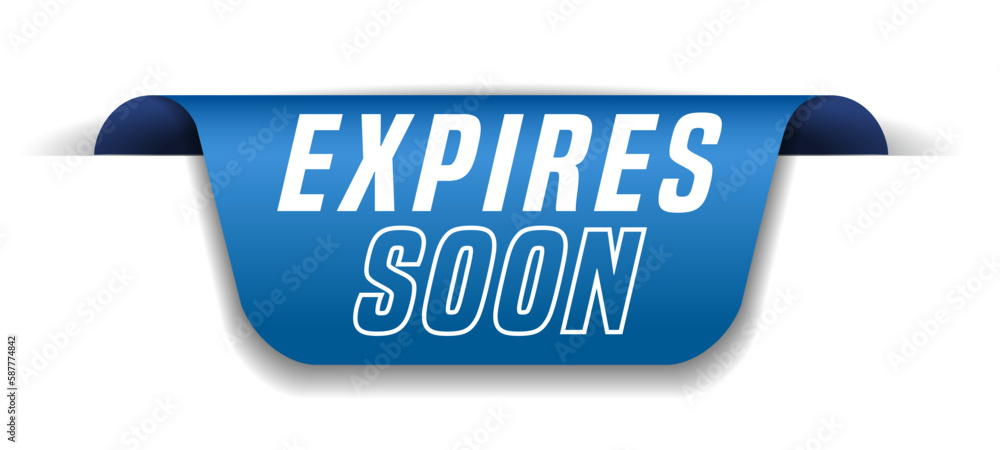Colorful vector flat design banner expires soon. This sign is well ...
