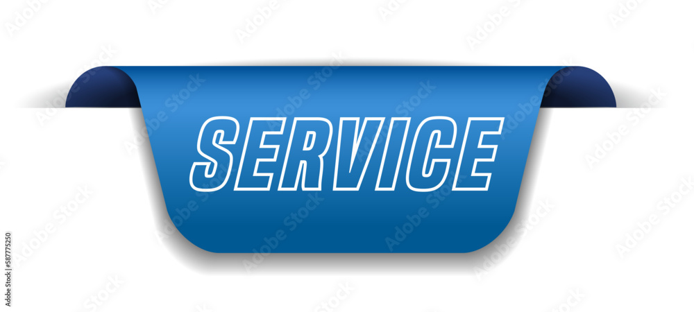 Colorful vector flat design banner service. This sign is well adapted ...