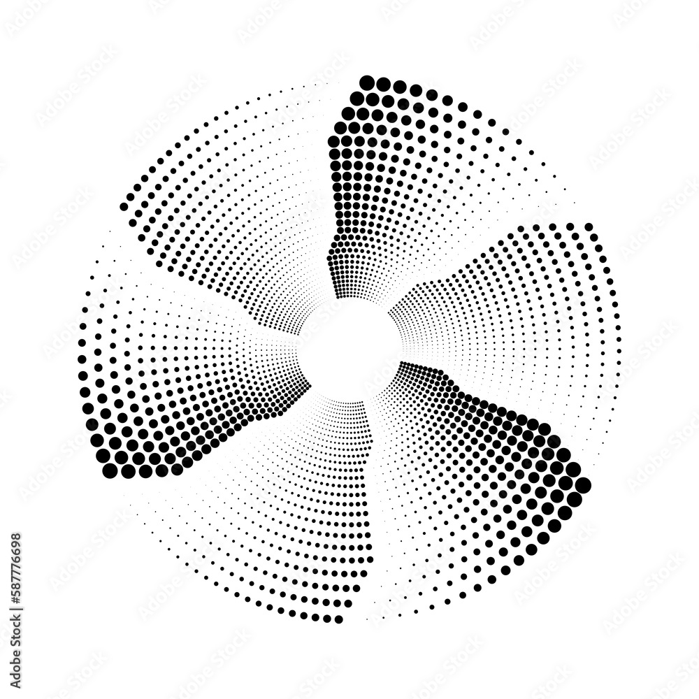 Black Halftone Dotted Lines In Circle Form Geometric Art Design black-halftone-dotted-lines-in-circle-form-geometric-art-design