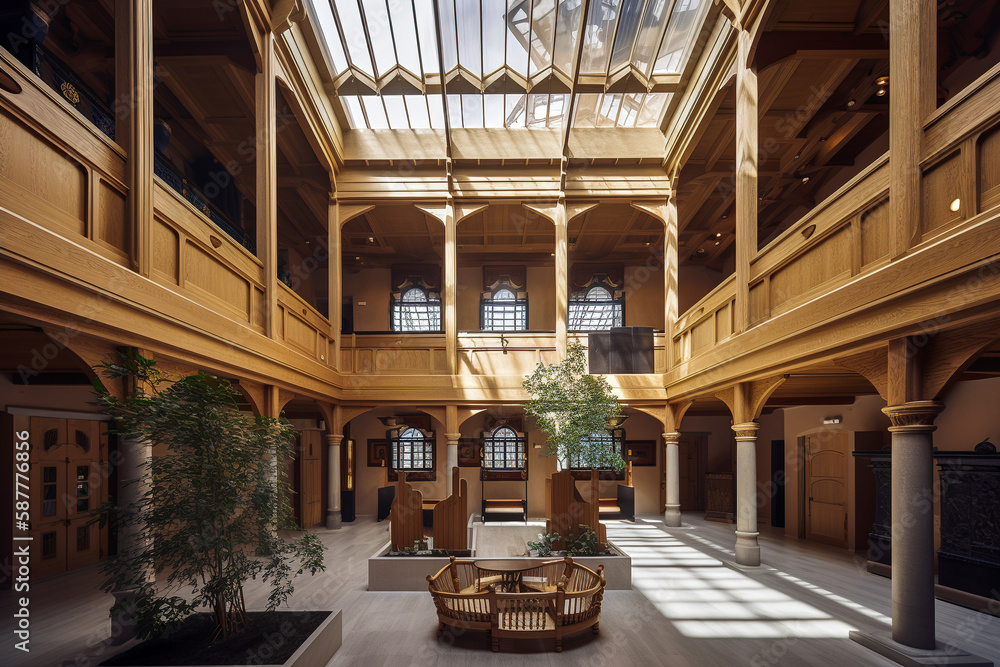 Generative AI illustration of Experimental Architecture Design, massive ...