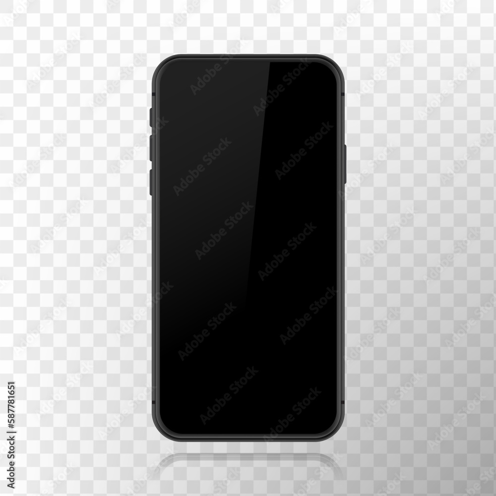 Phone frame with transparent background. Vector mobile device concept ...