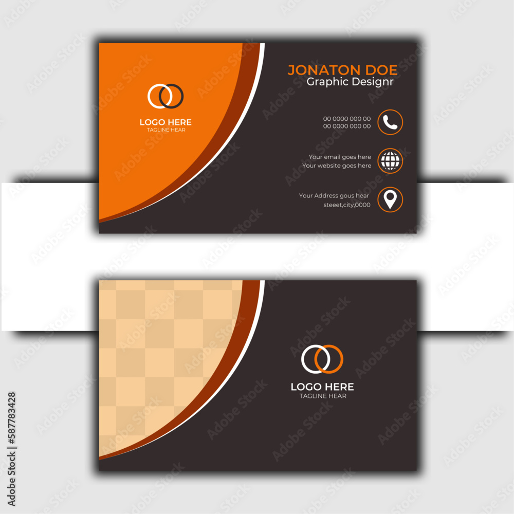 Vetor de Modern business card. business card template.Magazine,Poster ...