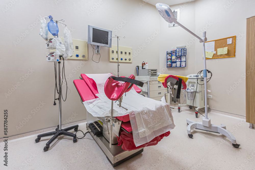 Gynecology in the clinic gynecology room, interior of the genicology ...