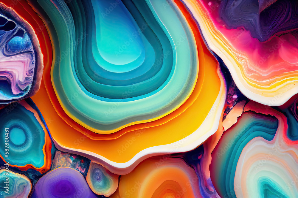 Bright colorful agate background. Generative AI Stock Illustration ...
