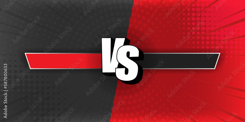 VS. Modern versus combat background. Black, red color background ...
