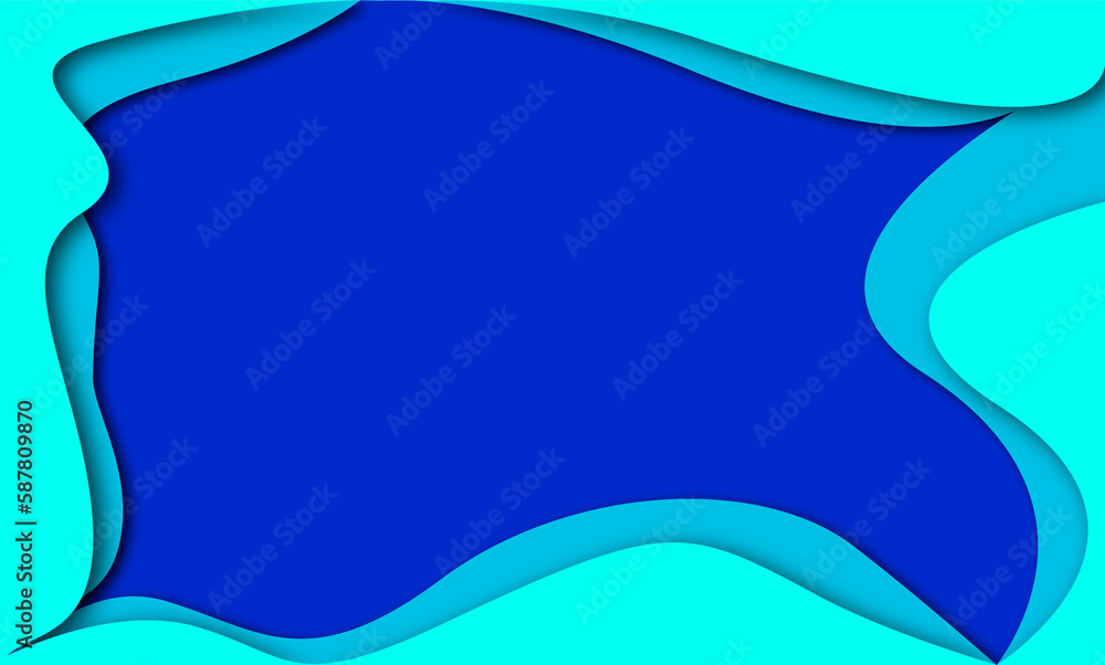 Blue flyer, poster, brochure, magazine cover template. Modern ...