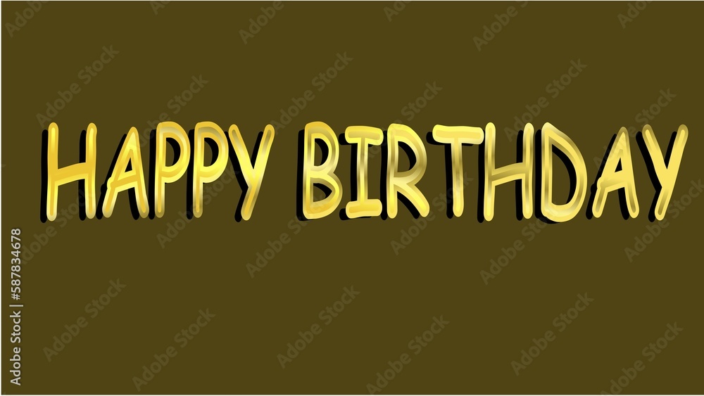 happy birthday text Stock Illustration | Adobe Stock