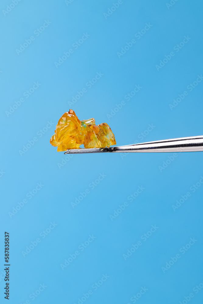 THCA Diamonds Cannabis Concentrates on a soft blue background sitting ...