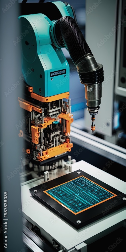 CPU-equipped robotic arm for use in the semiconductor industry ...
