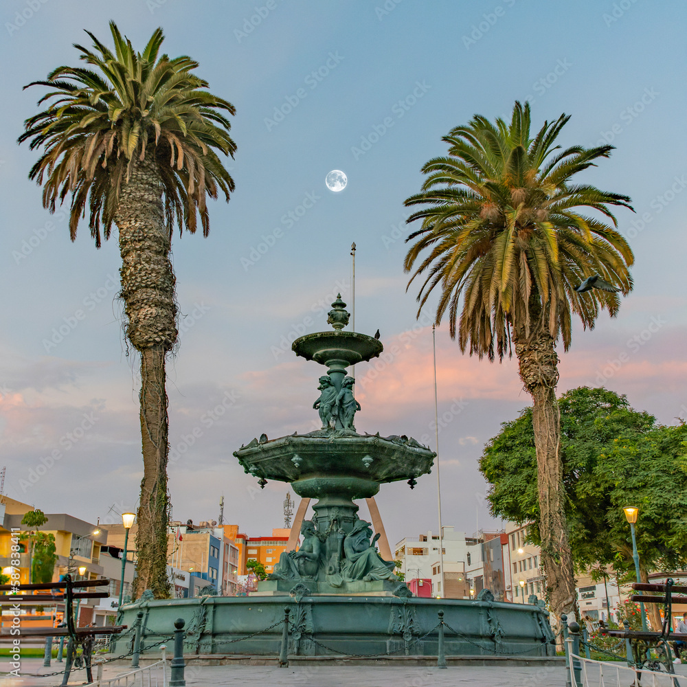 Pileta de la Ciudad de Tacna, Perú, Sur del Perú, Tacna Plaza, centro ...