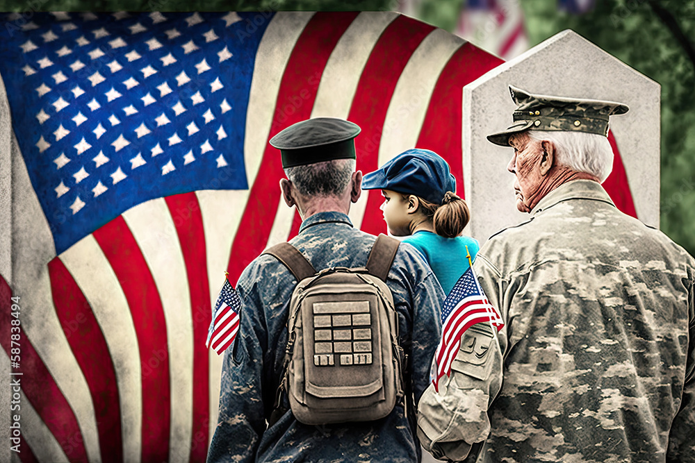 Memorial day service, patriotism, sacrifice, honor, remembrance ...