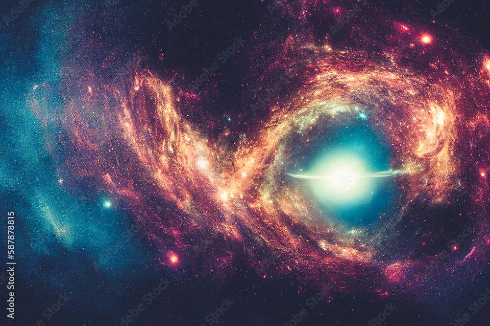 Splendid scenic outer space vibrant color starry galaxy universe in ...