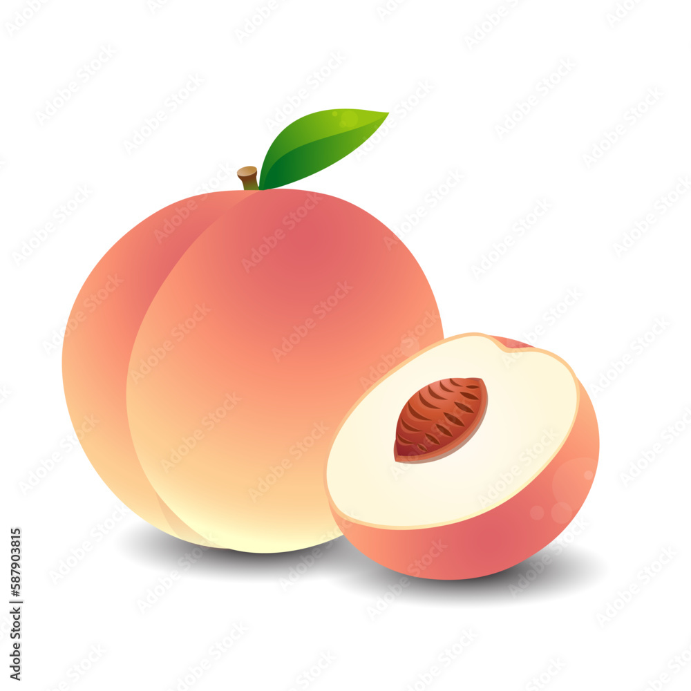peach vector cartoon images Stock Vector | Adobe Stock