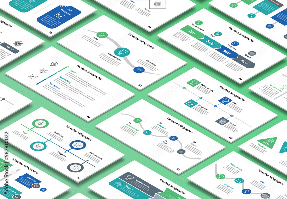 Timeline Infographic Business Timeline Presentation Design Layout Stock ...
