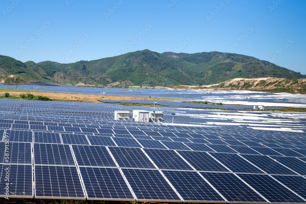 Solar Farm Nhon Hai - Ninh Thuan, Viet Nam solar power plant Stock ...