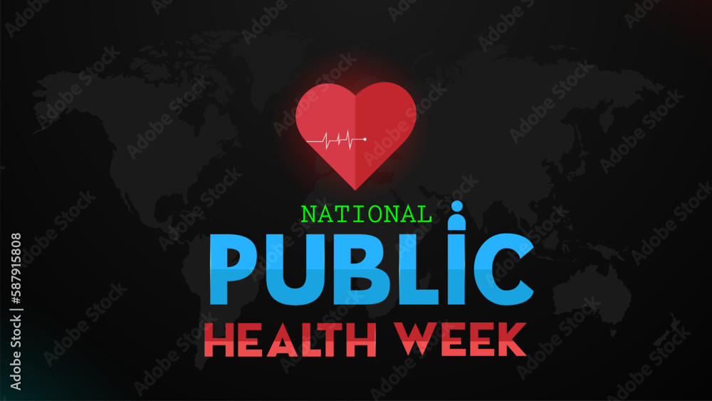 The April first week of the national public health week poster concept ...