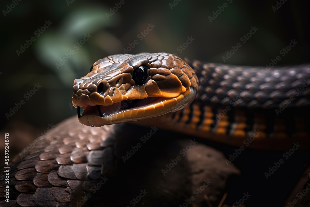 A fierce and intimidating King Cobra poised to strike - This King Cobra ...