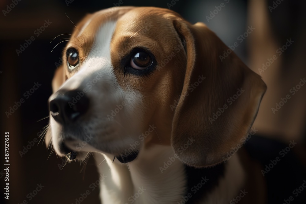 A friendly and outgoing Beagle wagging its tail - This Beagle is a ...