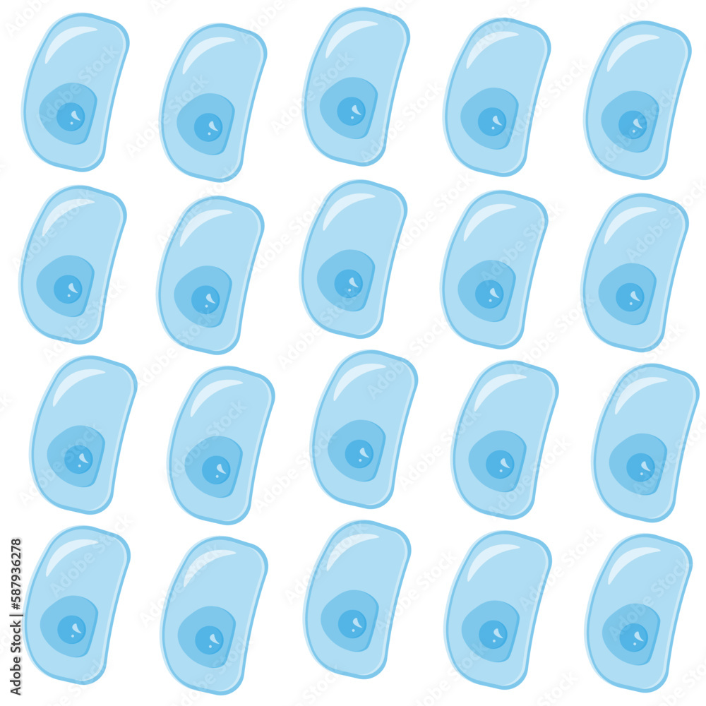 Seamless pattern with Infusoria of the slipper. A Human Cell with ...