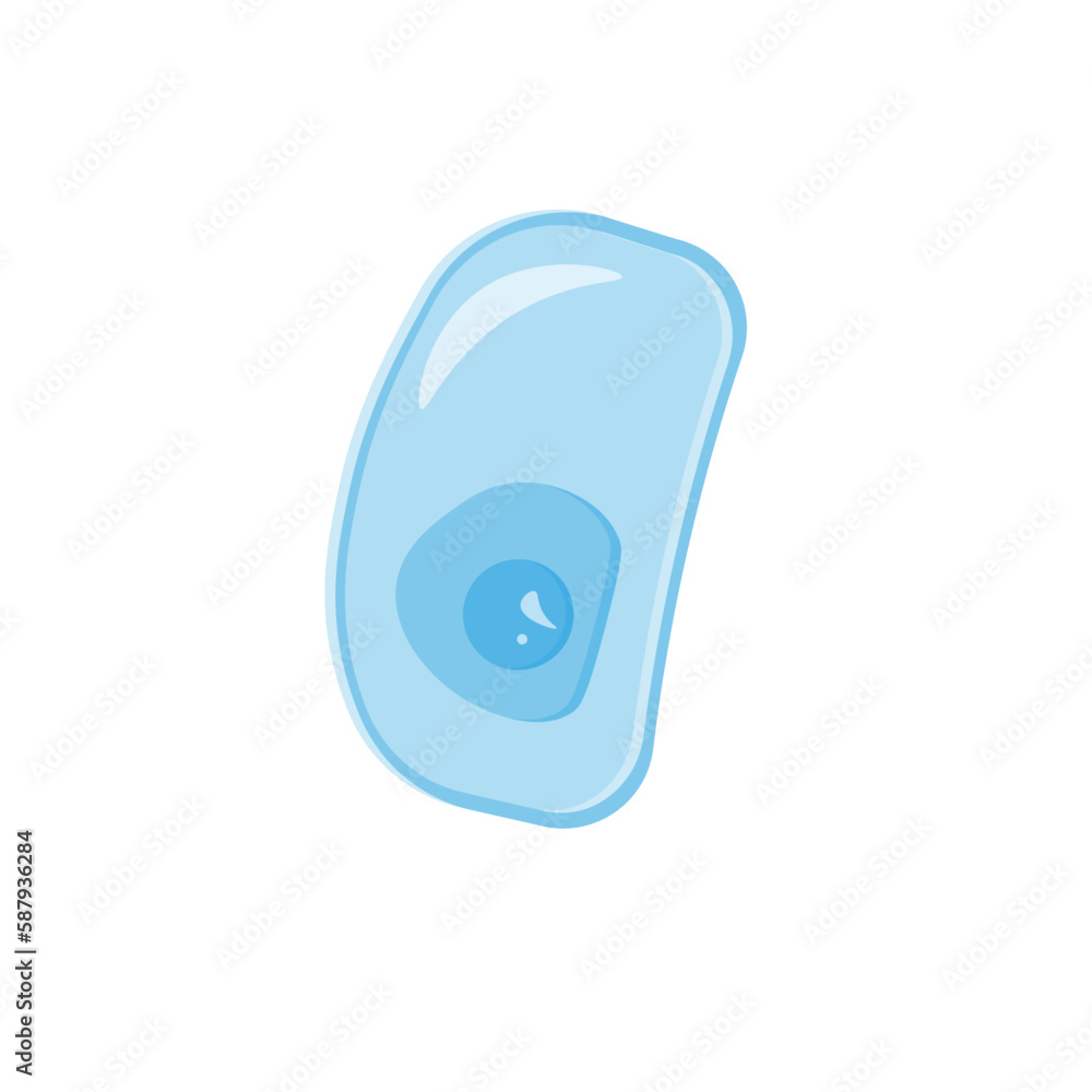 Flat illustration of the infusoria of the slipper. A human cell with ...