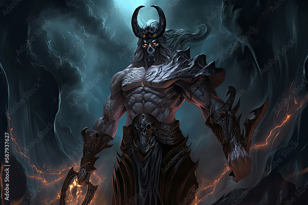 Hades Greek God illustration, generative AI, generative, AI Stock ...