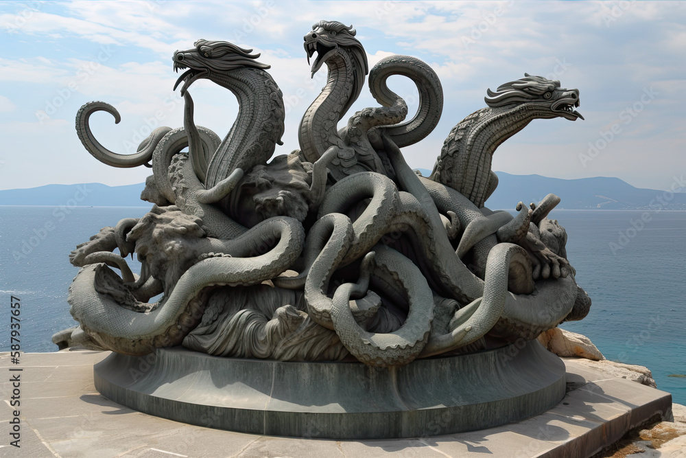 Hydra Mythical Creature, generative AI, generative, AI Stock ...