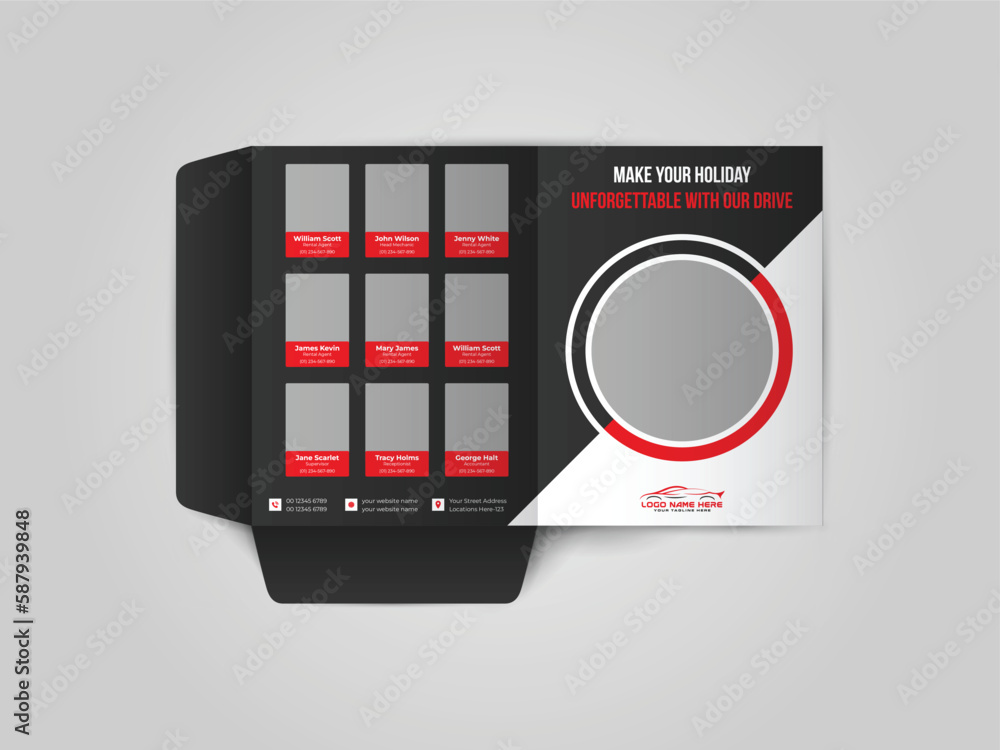 Car Rental Presentation Folder design for brochure, catalogue, layout ...