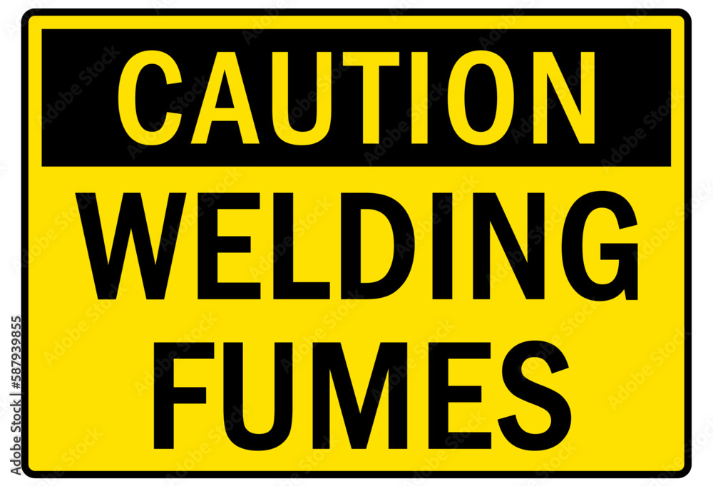 Fumes hazard chemical warning sign welding fumes Stock Vector | Adobe Stock