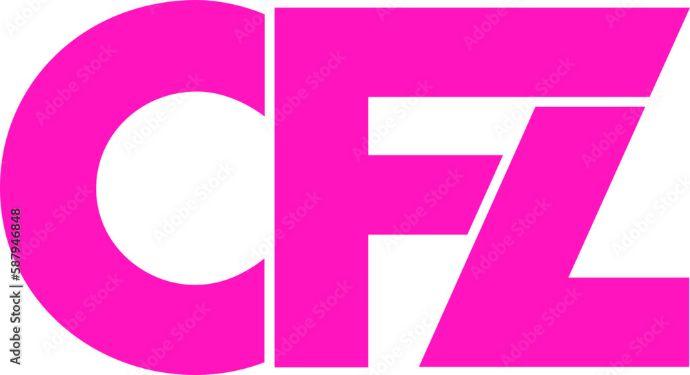 Letter CFZ logo design on transparent background, CFZ letter logo Stock ...