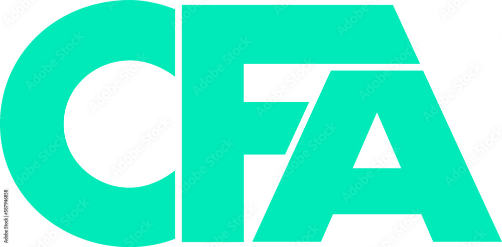 Letter CFA logo design on transparent background, CFA letter logo Stock ...