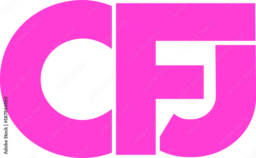 Letter CFJ logo design on transparent background, CFJ letter logo Stock ...