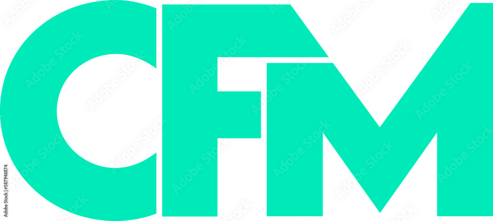 Letter CFM logo design on transparent background, CFM letter logo Stock ...