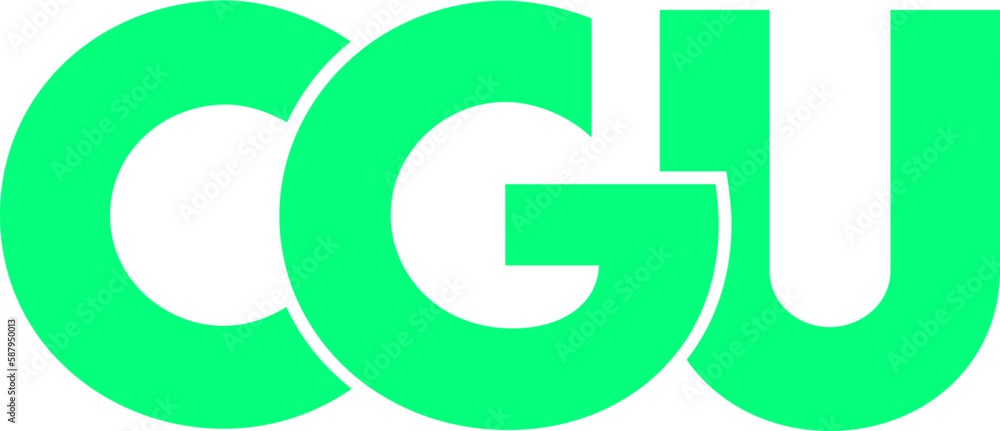 Letter CGU logo design on transparent background, CGU letter logo Stock ...