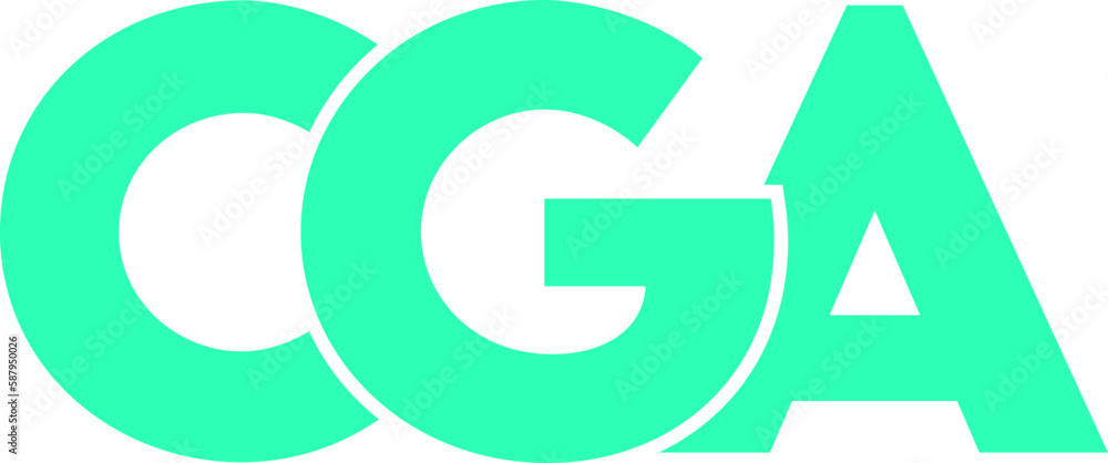 Letter CGA logo design on transparent background, CGA letter logo Stock ...