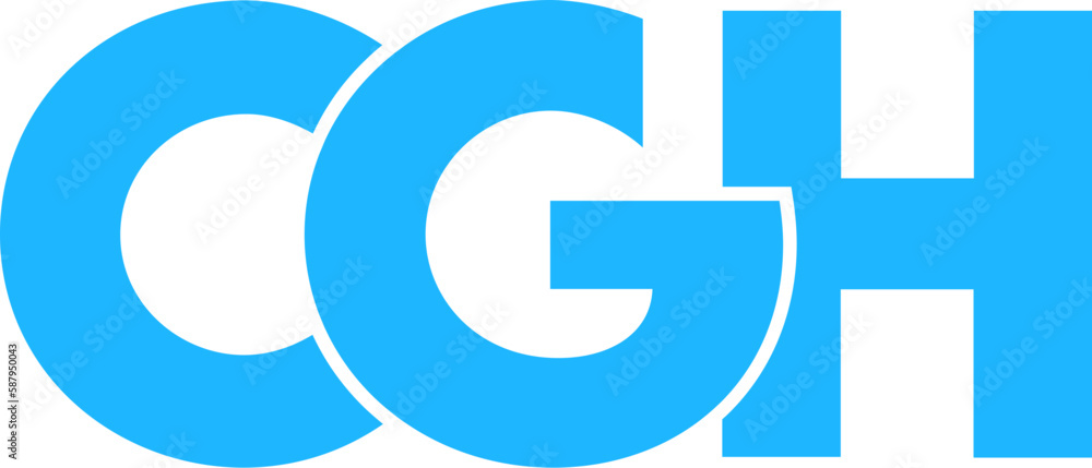 Letter CGH logo design on transparent background, CGH letter logo Stock ...