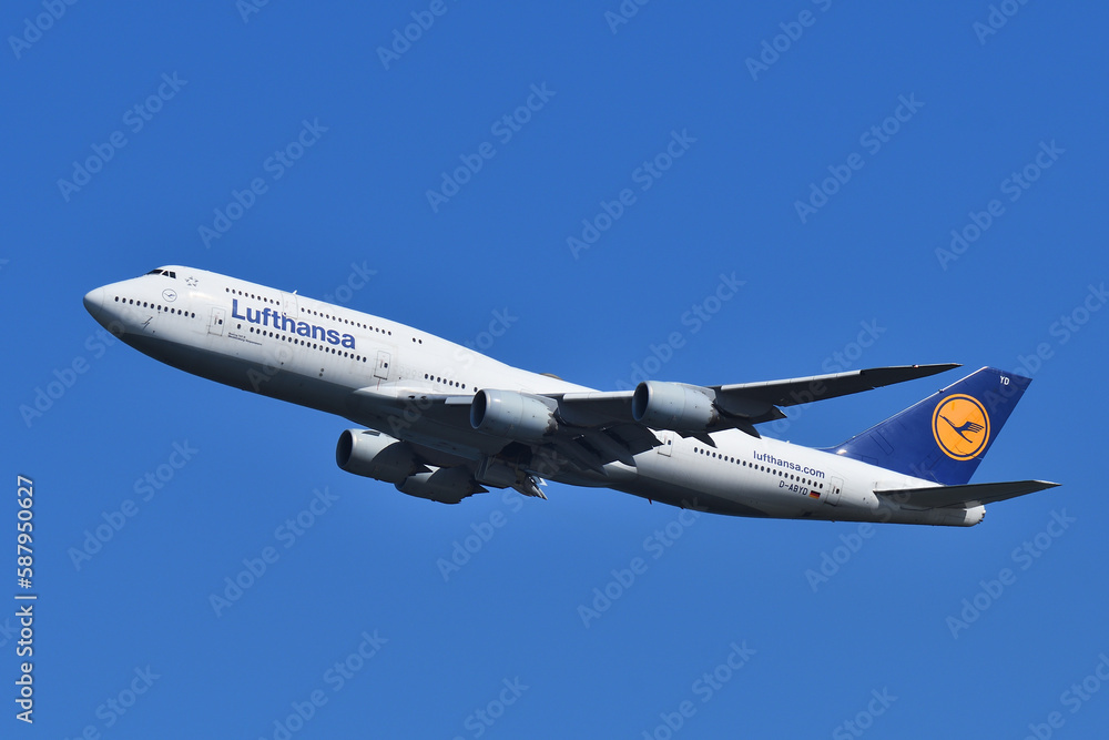Tokyo, Japan - March 19, 2023: Lufthansa Boeing B747-8 (D-ABYD ...