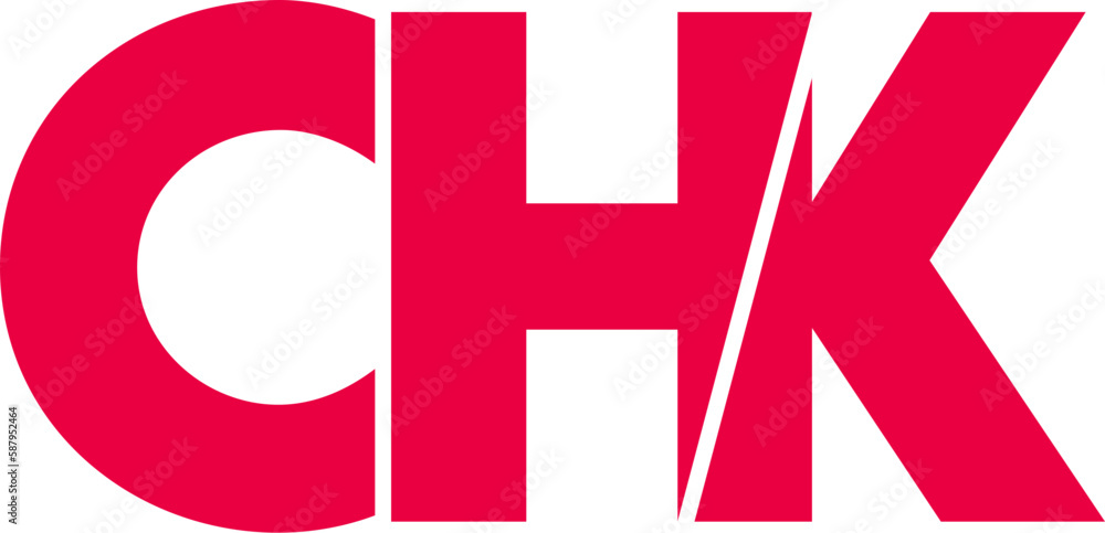 Letter CHK logo design on transparent background, CHK letter logo Stock ...