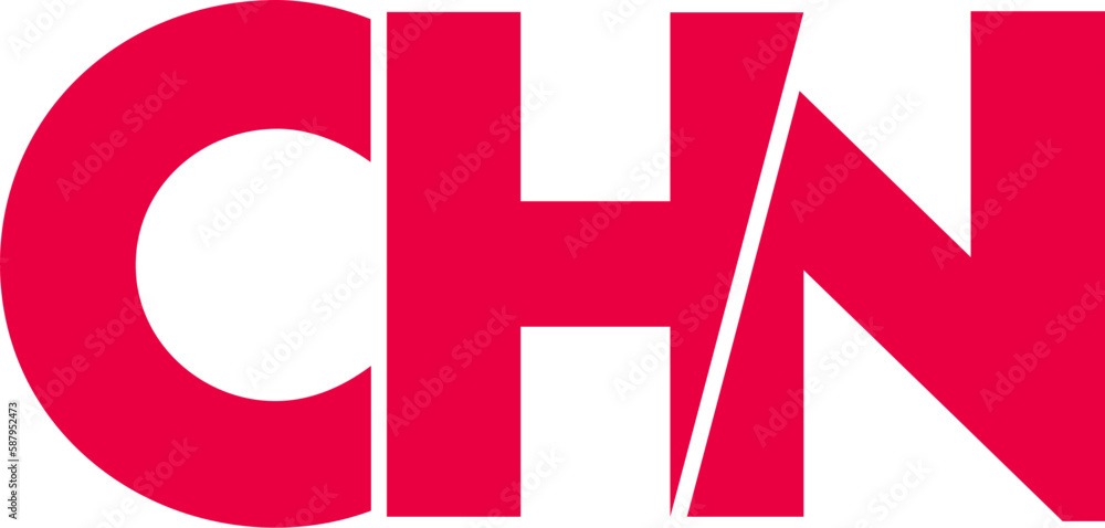 Letter CHN logo design on transparent background, CHN letter logo Stock ...