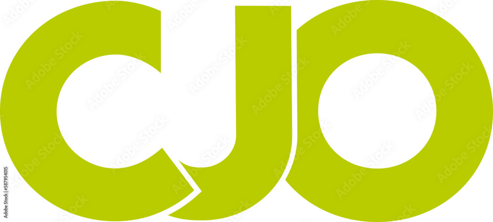 Letter CJO logo design on transparent background, CJO letter logo Stock ...