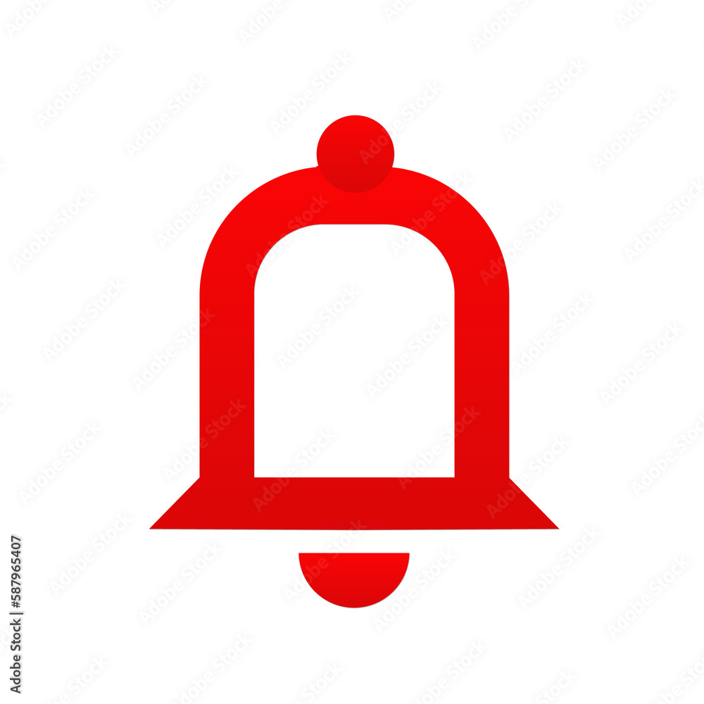 youtube bell icon notification red design template, subscribe bell icon ...