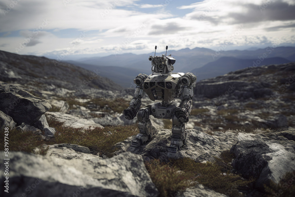 A journey of robot as it explores the remote wilderness, equipped with ...
