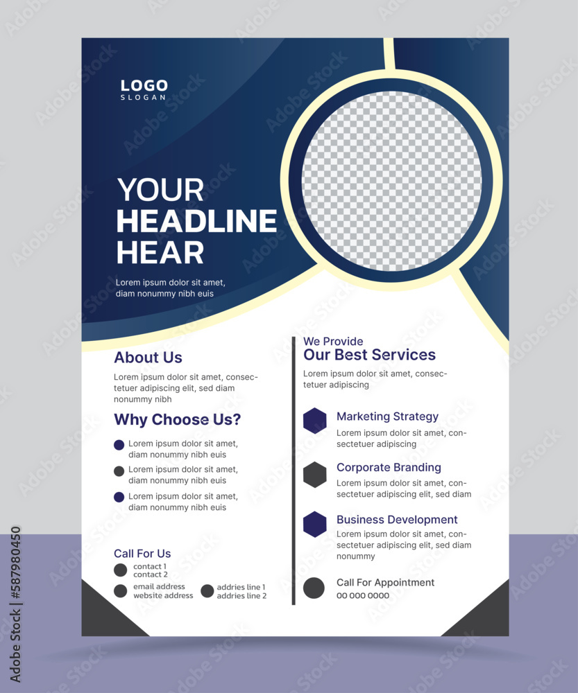 a4 size poster template design, a4 leaflet template design, proposals ...