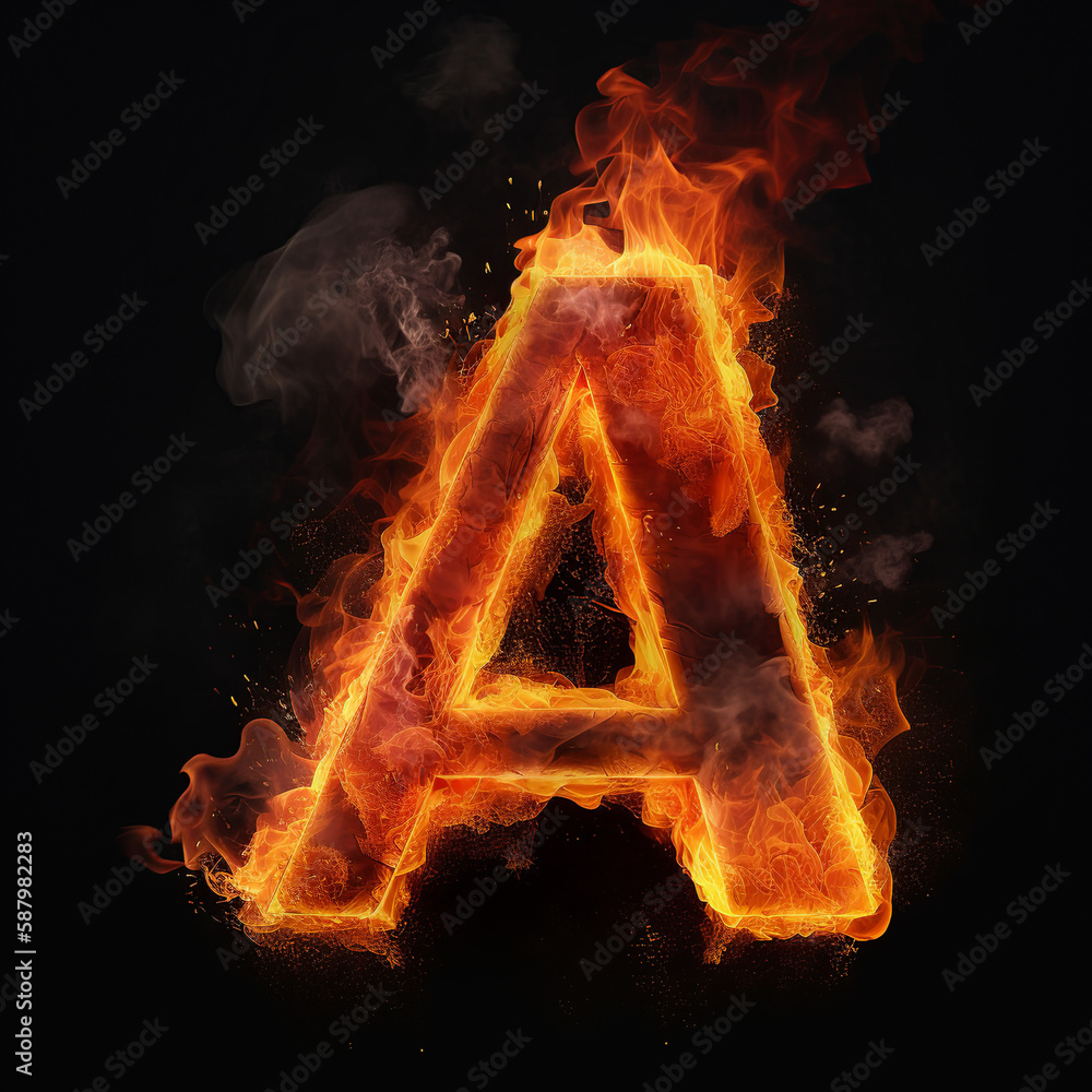 letter, a, fire, flame, burn, heat, burning, hot, black, flames, red ...