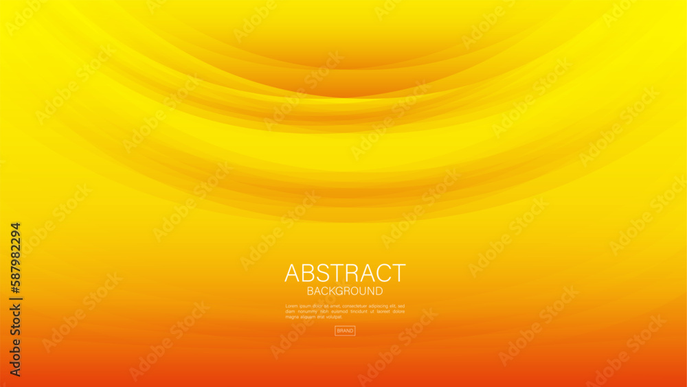 Yellow abstract background, wave graphic, Geometric vector, Minimal ...